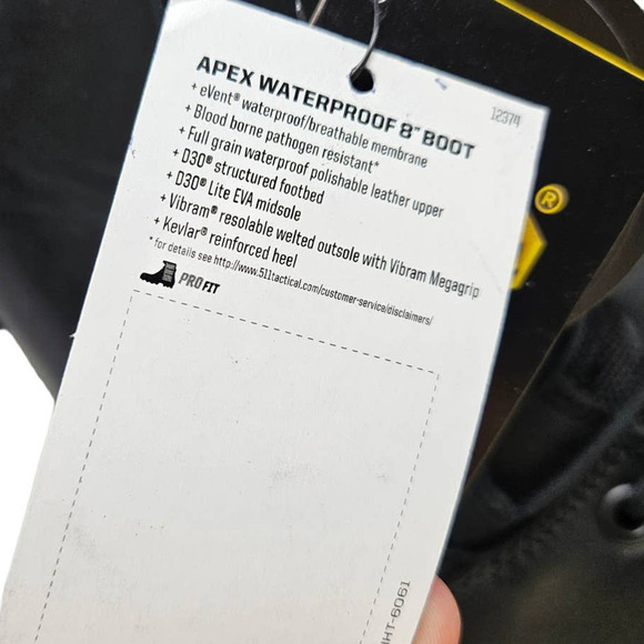 5.11 Tactical | Shoes | New 51 Tactical 7 Apex Waterproof 8 Boot Black ...